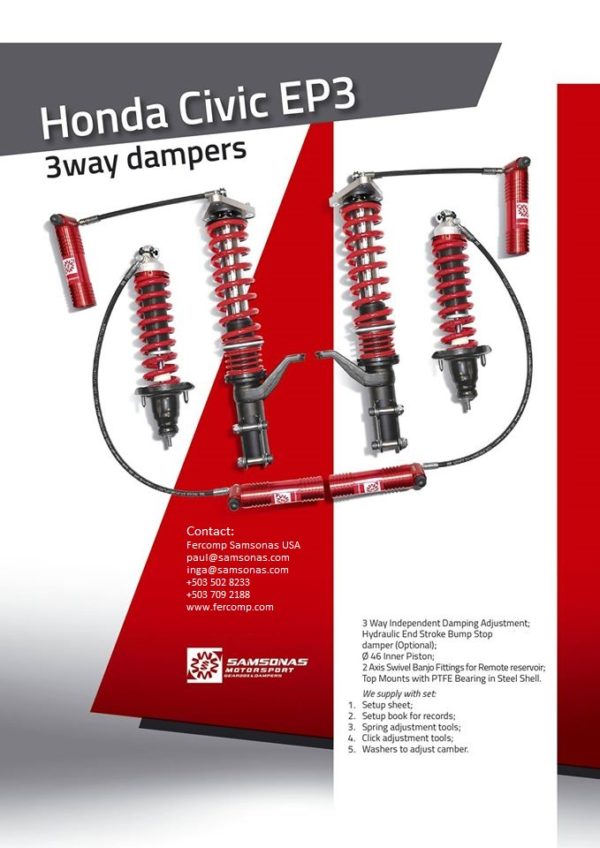 SAMSONAS MOTORSPORT HONDA CIVIC EP3 SUSPENSION | FERCOMP